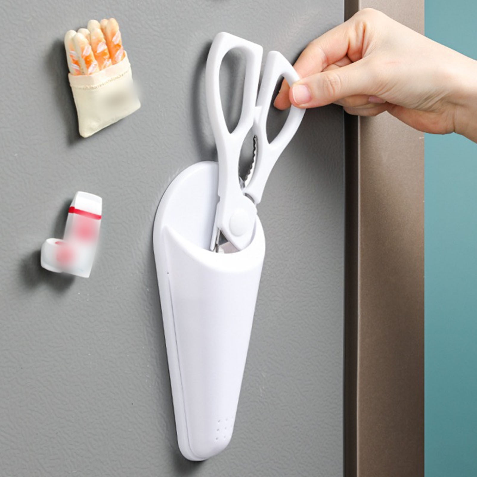 Scissor Holder with Magnetic Adsorption & Draining Holes Design ...