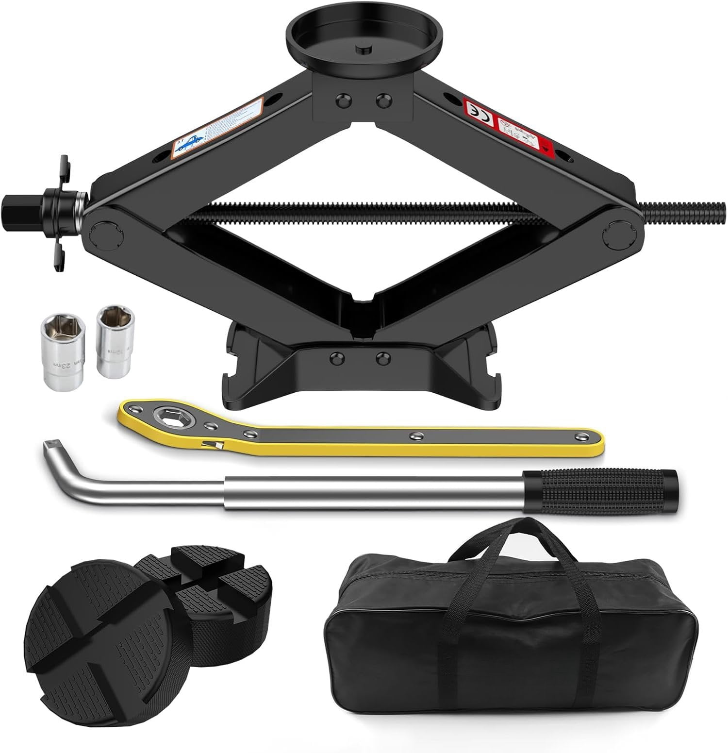 Scissor Jack 3 Ton, 4.1"-18.3" Lifting Jack, Heavy Duty Jack Kit ...