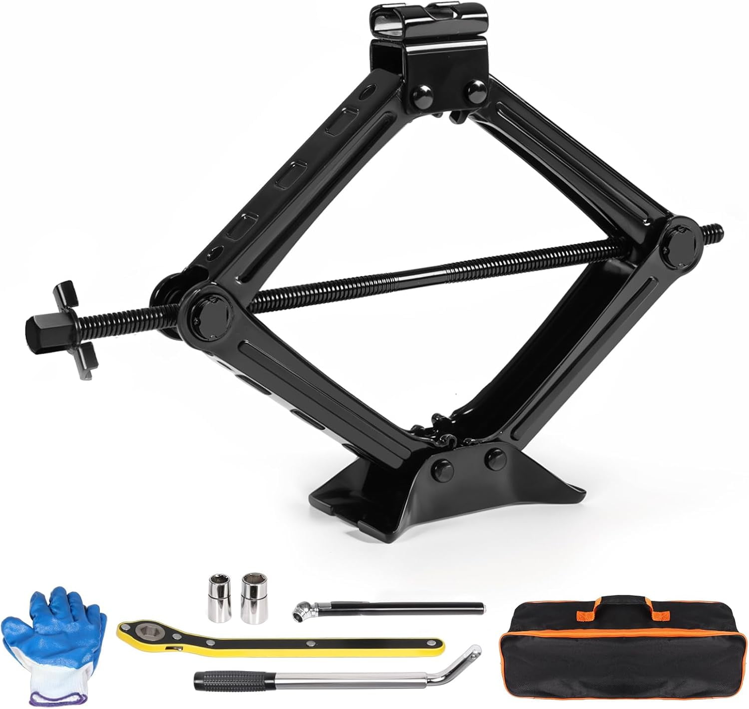Outdoor Security Signs 2 Ton Scissor Jack Kit - 15 Piece Emergency Tire ...