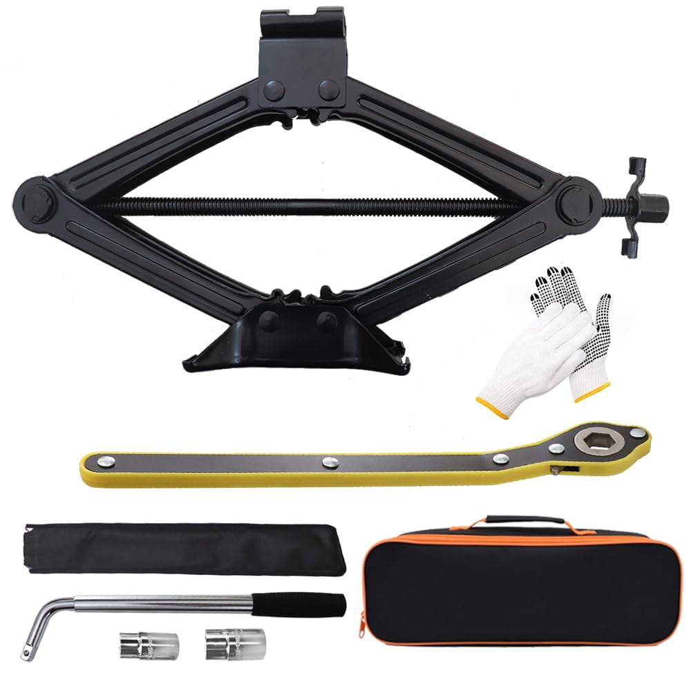 Scissor Jack Kit 4409 lbs (2 Ton) Heavy Duty Quick Jack Car Lift ...