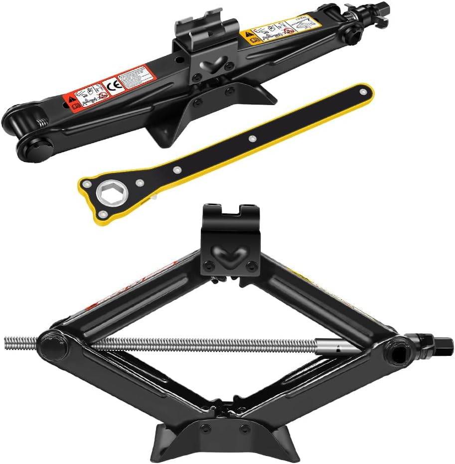 Scissor Lift Jack 2 Ton Portable Tire Jack Small Car Jack Kit with ...