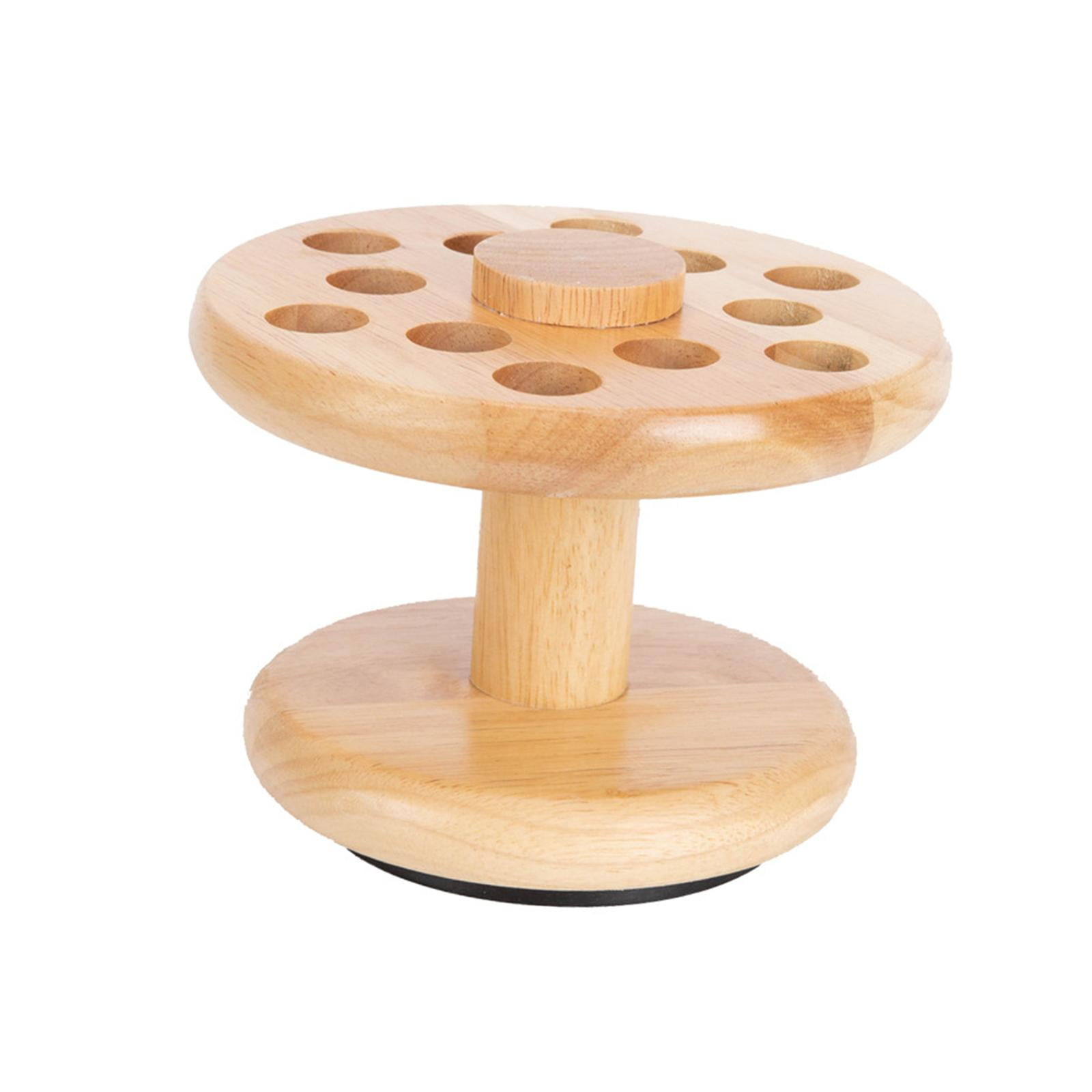 Scissor Rack Combs Clips Storage Box Rotating Wooden Hairdressing Tools ...