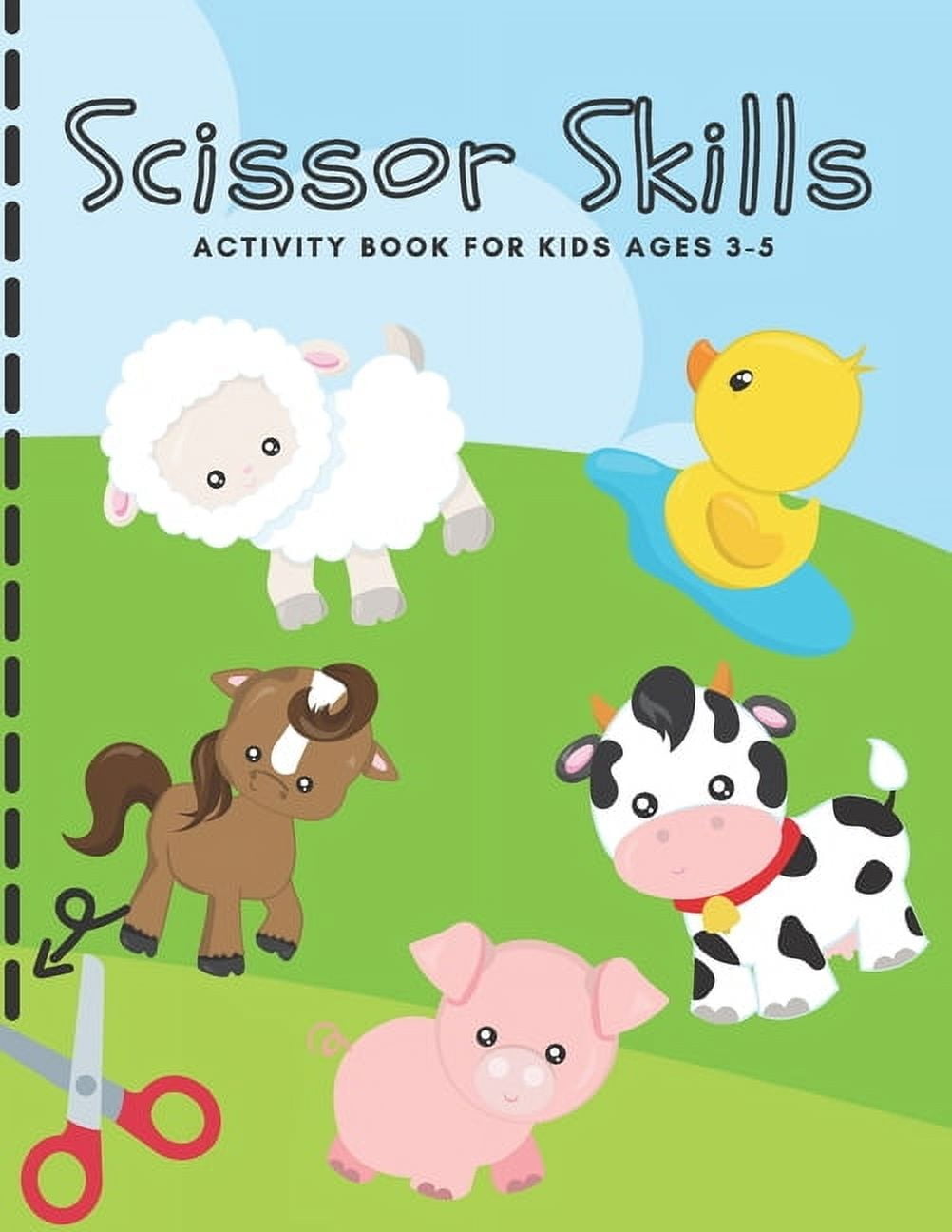 Scissor Skills Activity Book for Kids Ages 3-5: Cutting Practice ...