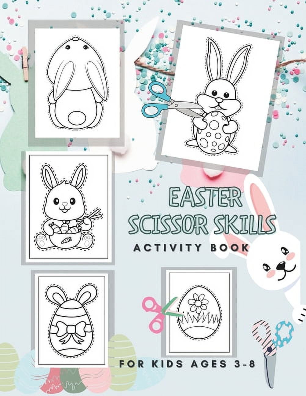 Scissor Skills Preschool & Kindergarten Activity Book: Easter Edition ...