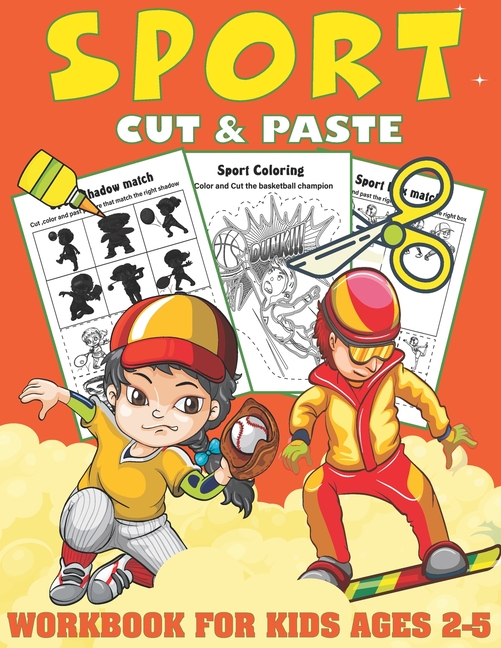 Scissor Skills Preschool Workbooks: Sport Cut and Paste Workbook For ...