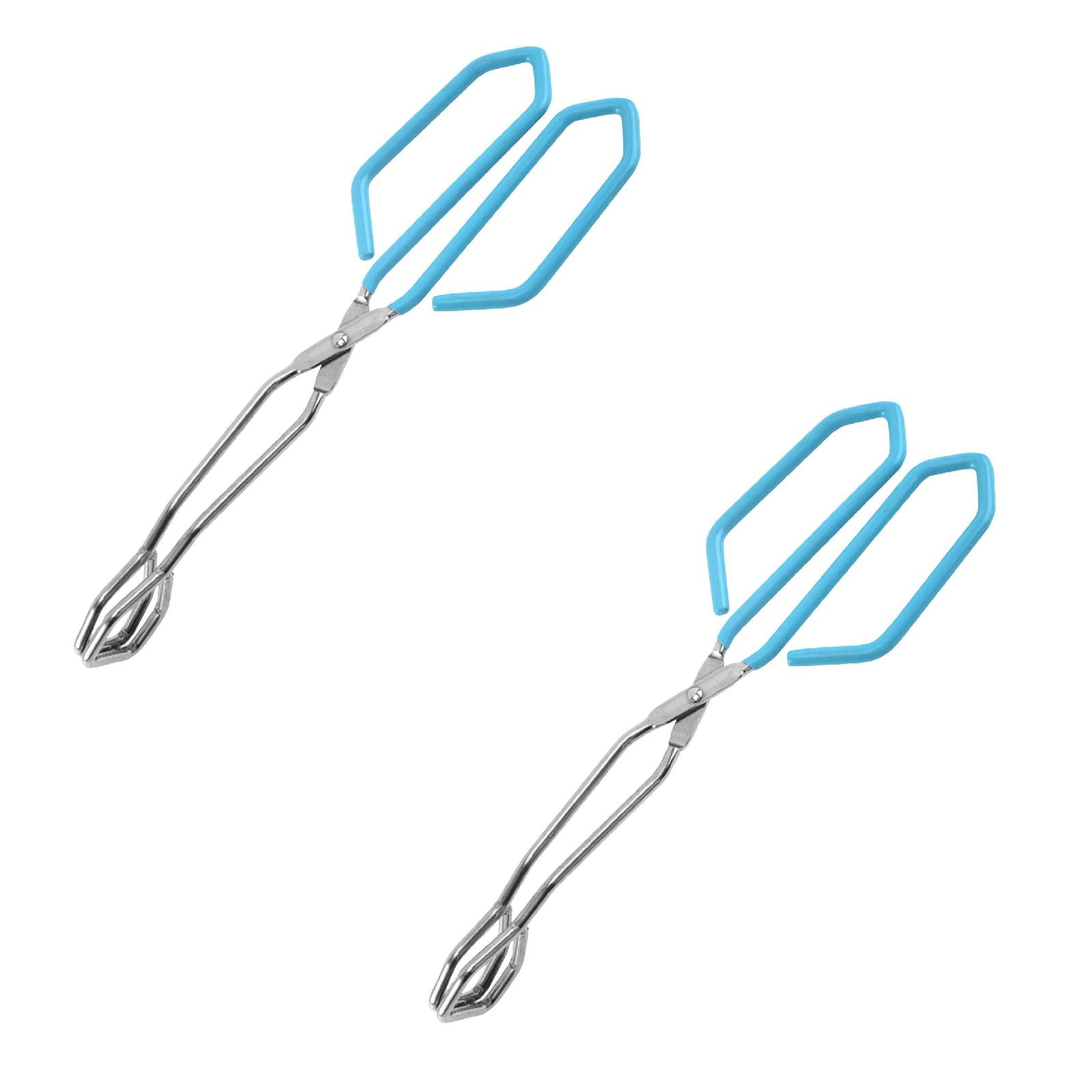 Scissor Tongs Stainless Steel Food Tongs With Wrap Handle Angled Bread ...