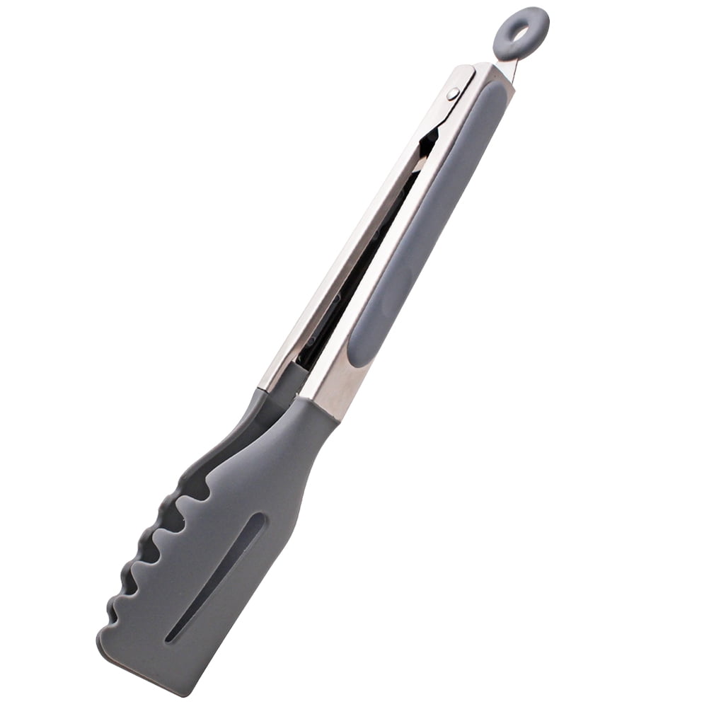 Raindrops Stainless Steel Cooking Tongs with Silicone Grip for Baking ...