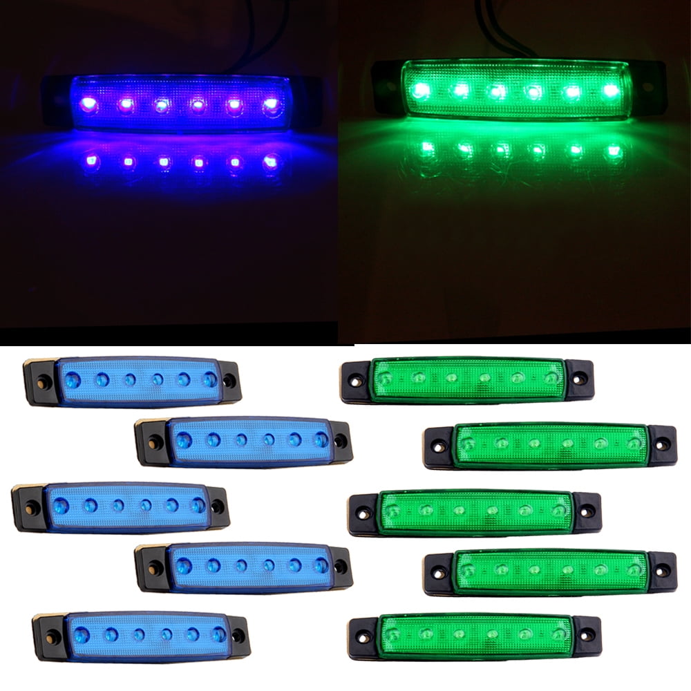 Scitoo 5 Blue 5 Green 3.8" Truck Bus Boat Trailer Side Marker ...