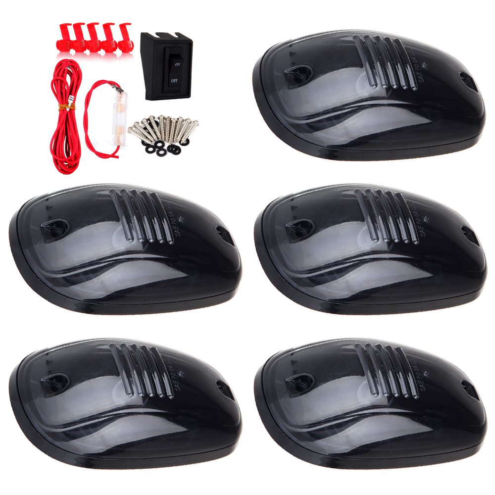 Scitoo 5 Pack Smoke Roof Running Light Clearance lamp Covers w/ Base ...