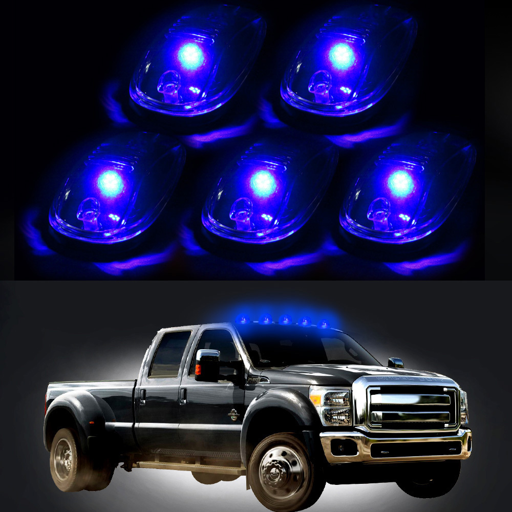 Scitoo 5pcs Top Cab Roof WHITE LED Lights + 5Pcs Roof Running Light ...