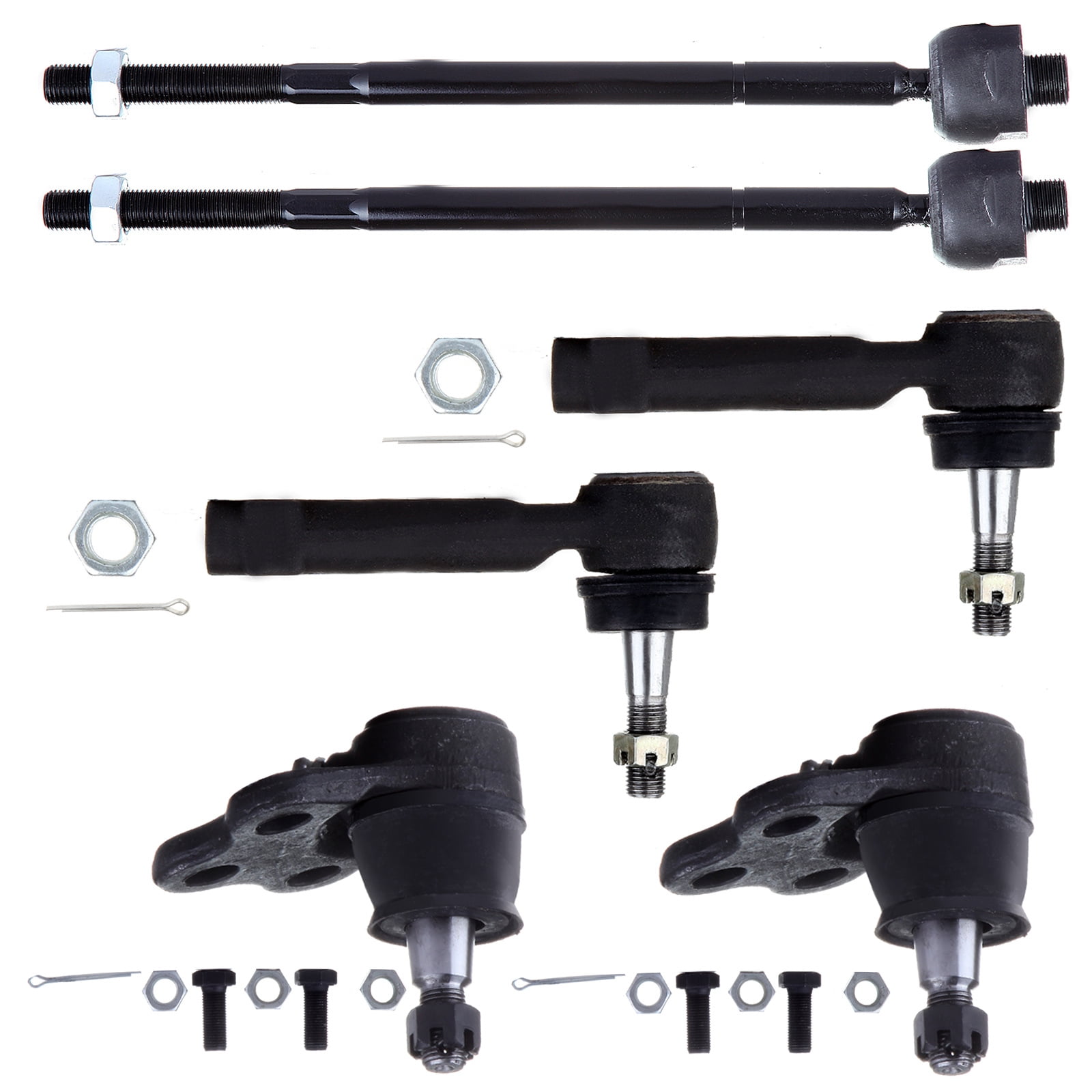 Scitoo 6PC Front Lower Ball Joints and Inner Outer Tie Rod Ends ...