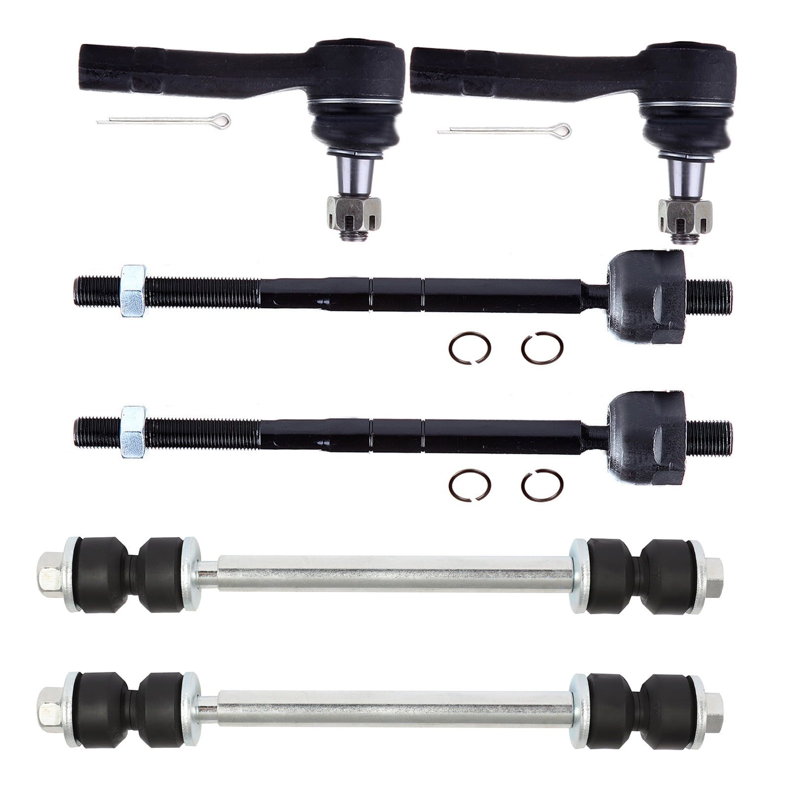 Scitoo 6PCS Front Suspension Kit Tie Rod Ends Inner and Outer Bar Link ...