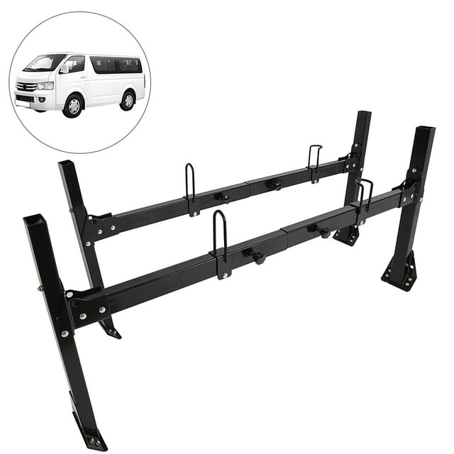 Scitoo Heavy-Duty 2 Bars Steel Utility Ladder Truck Pickup Rack Kayak ...