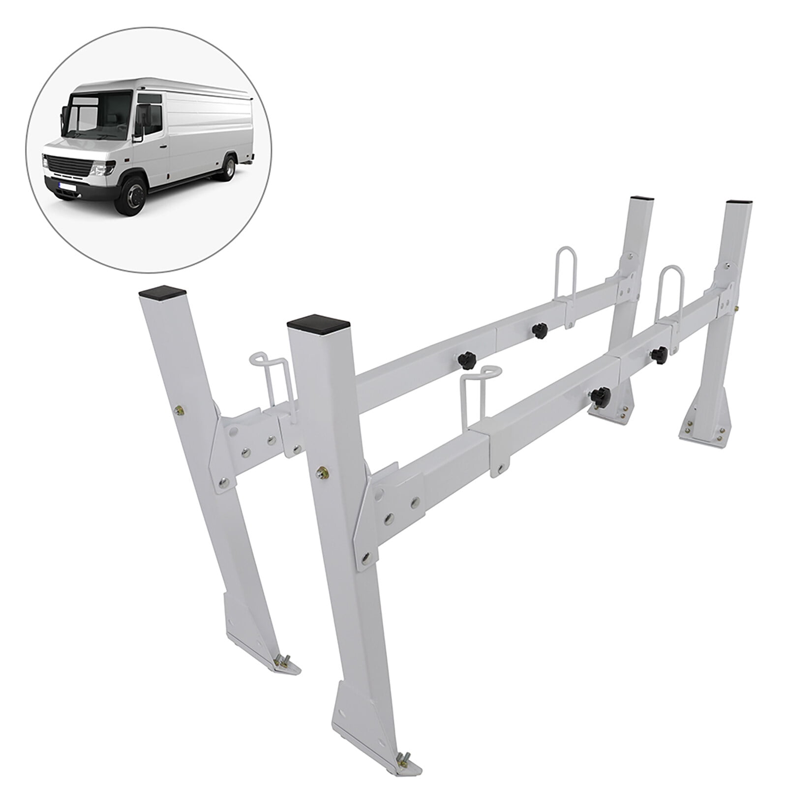 Scitoo Heavy-Duty 2 Bars Steel Utility Ladder Truck Pickup Rack Kayak ...