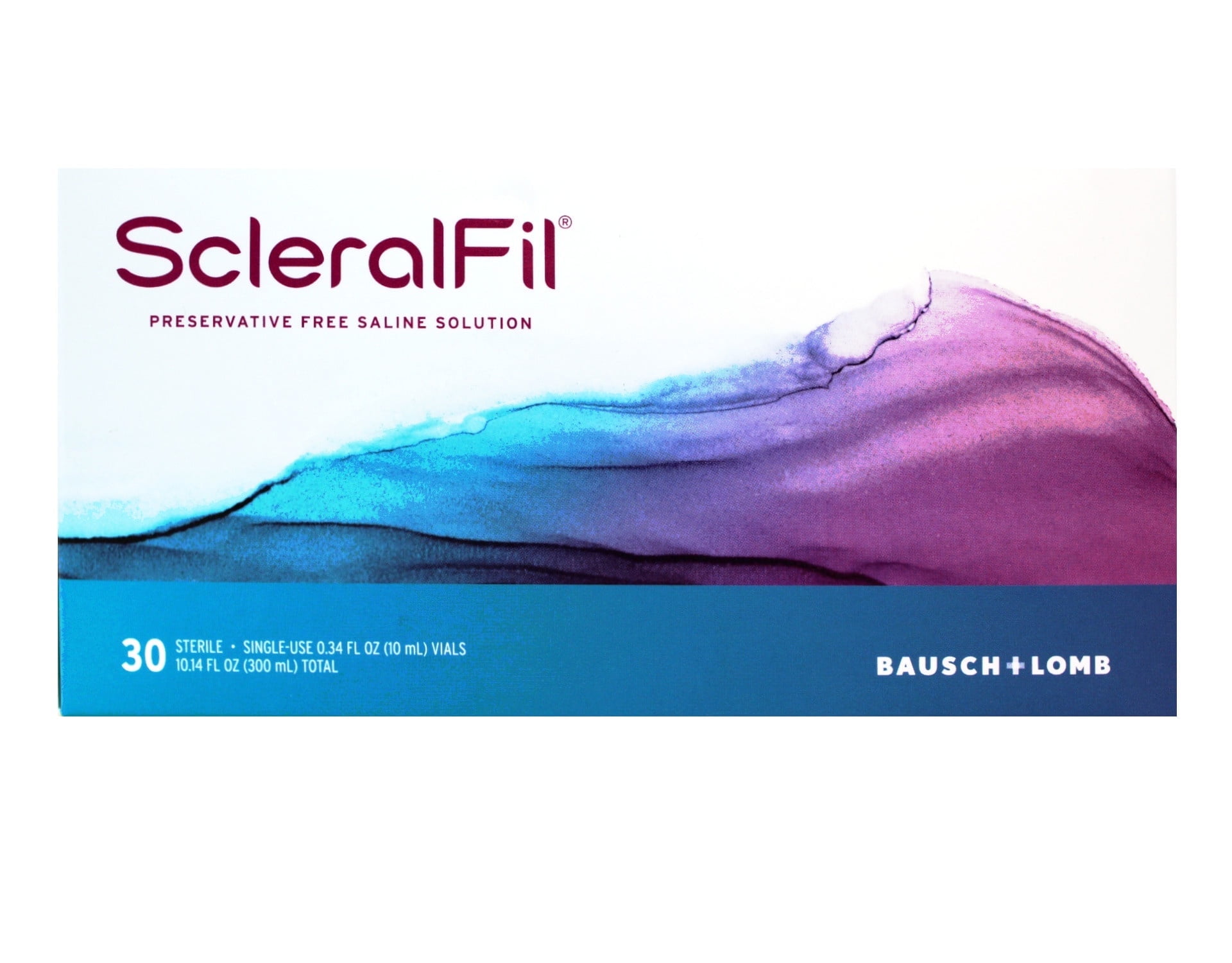 ScleralFil Preservative Free Saline Solution, 0.34 Fl Oz Vials, 30 ...