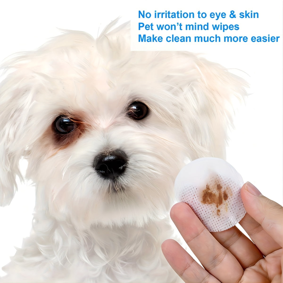 Scmkd 120 tablets Pet Wipes, Gentle Tear Stain Wipes For Dogs And Cats ...