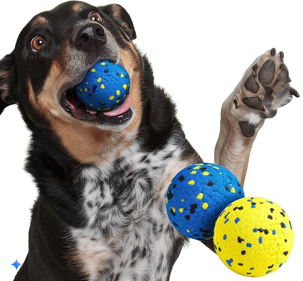 Scmkd 2 Pack Dog Balls, Indestructible Chew Toys for Large Dogs, Fetch ...