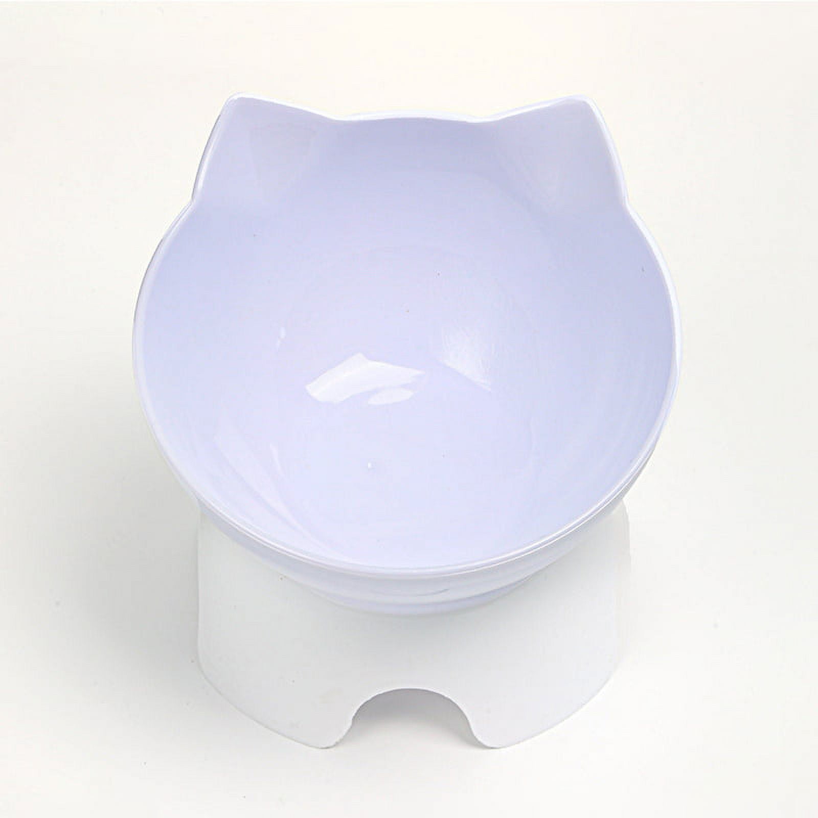 Scmkd Pet Feeding Bowl Cat Ear Shape Feeding Bowl Neck Protection Bowl ...