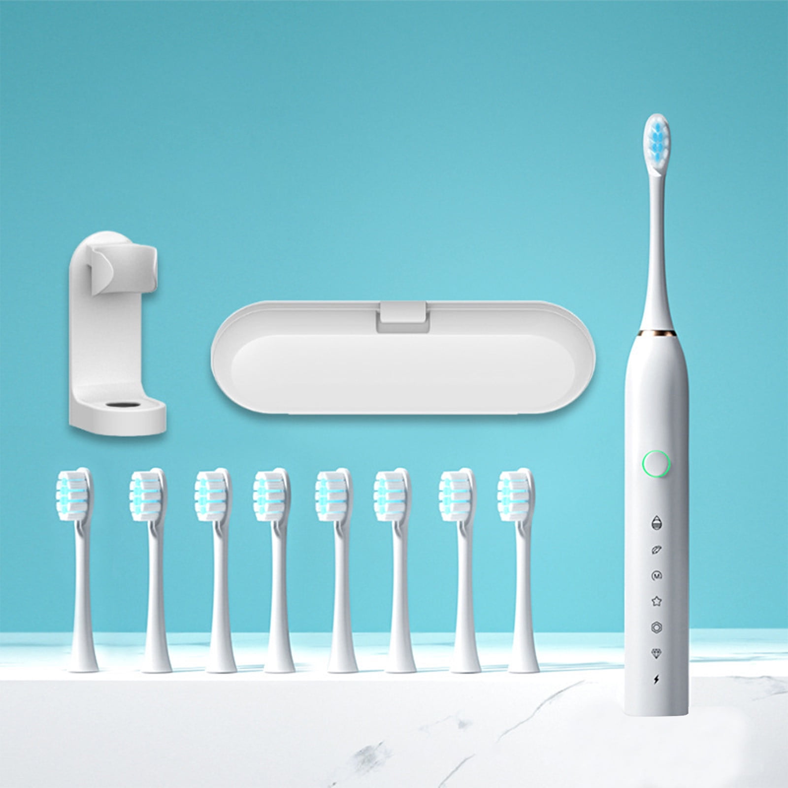 Scnor Electric Toothbrushes with 8 Replacement Brush Heads Rechargeable ...