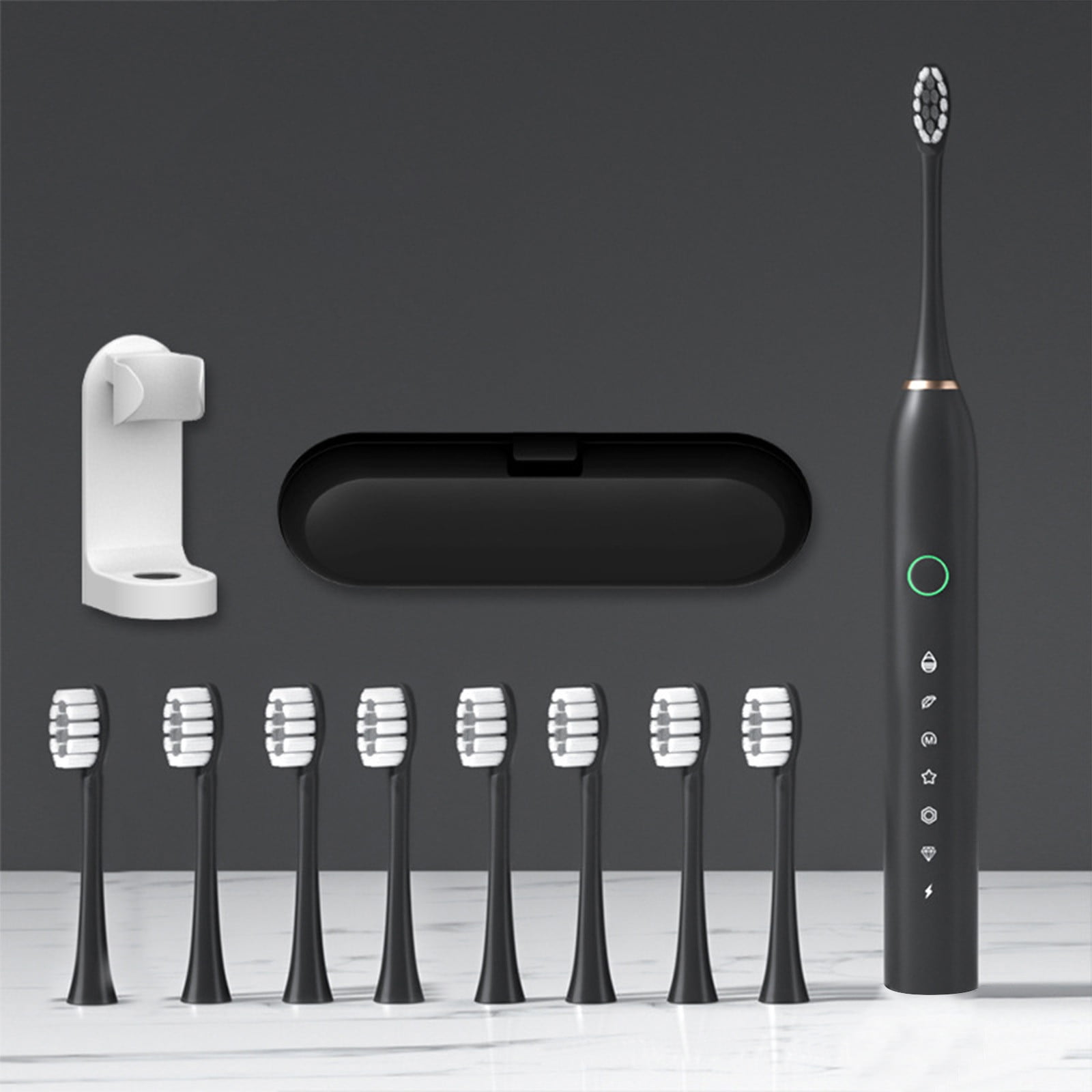 Scnor Electric Toothbrushes with 8 Replacement Brush Heads Rechargeable ...