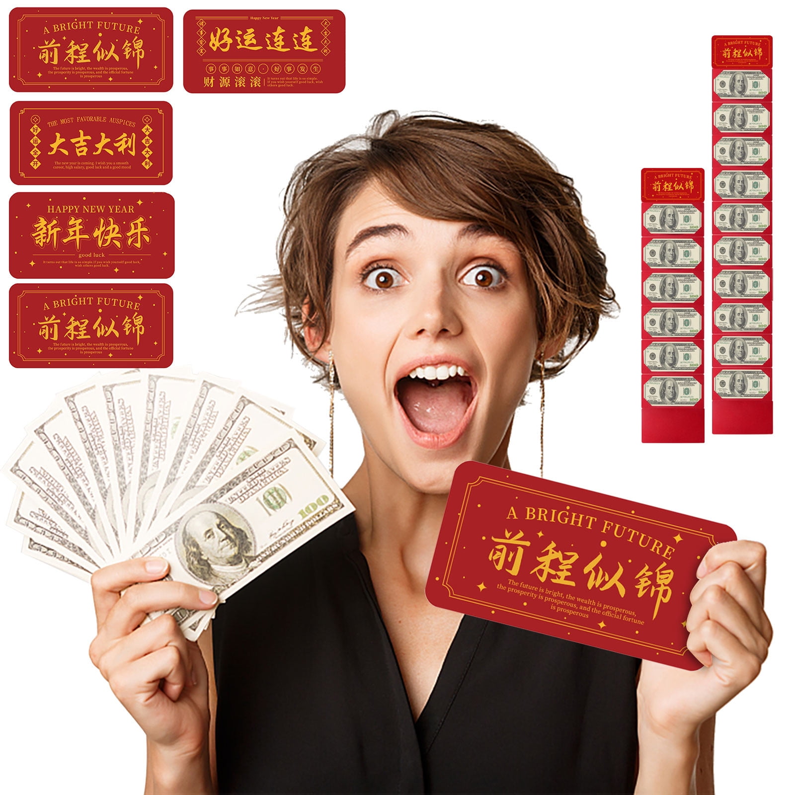 Scnor Folding Red Envelope,Lucky Money,Year of The Dragon Money Gifting ...