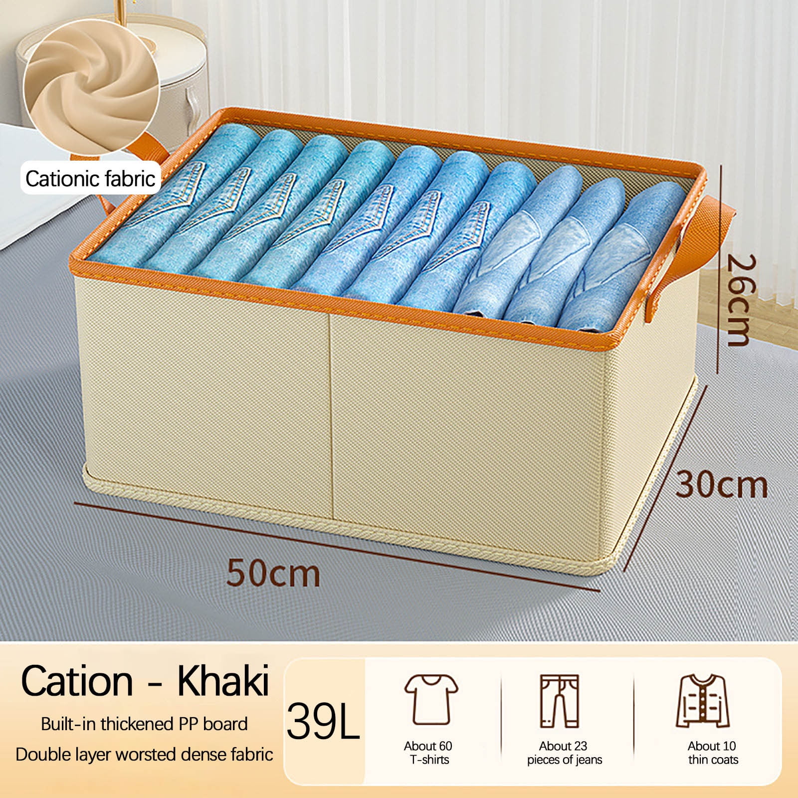 Scnor Storage Bags for Clothes,Fabric Closet Organizer,Foldable Cloth ...