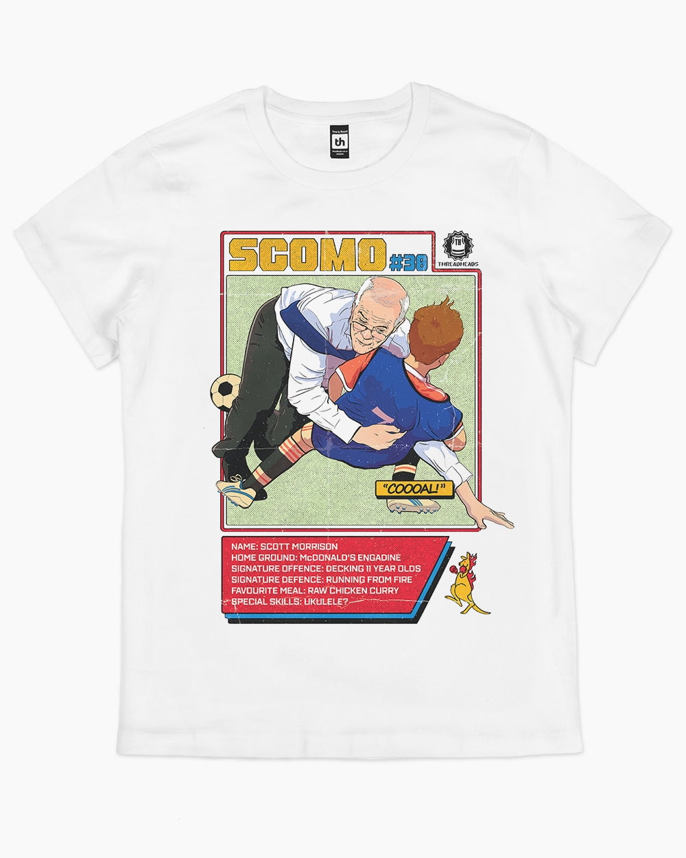 Scomo Tackle T-Shirt Australia Online colour_white - Walmart.com