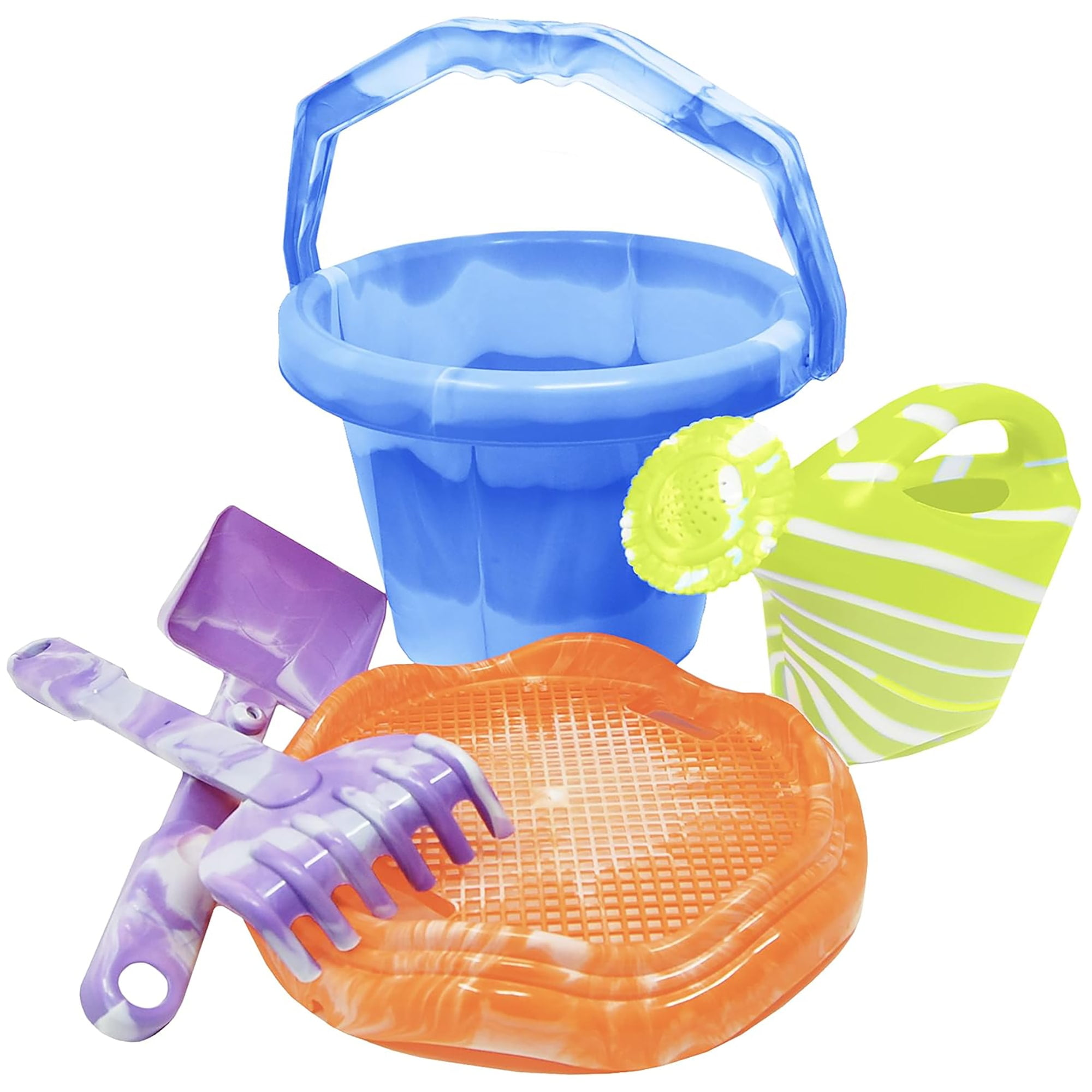 Scooba Duck: Beach Bucket Set - 5pc, Sand Castle & Digging Toy Set ...