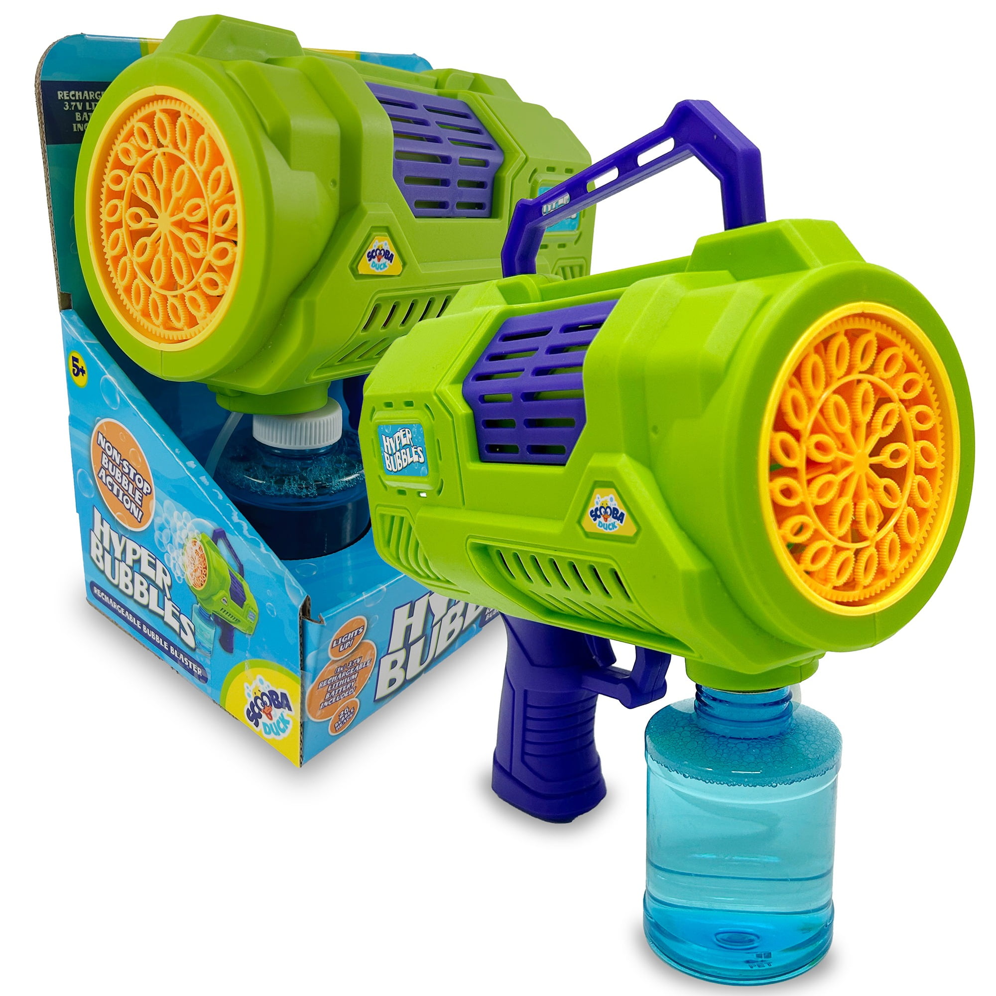 Scooba Duck: Hyper Bubbles Blaster - Green & Blue, Electric Hand-Held ...