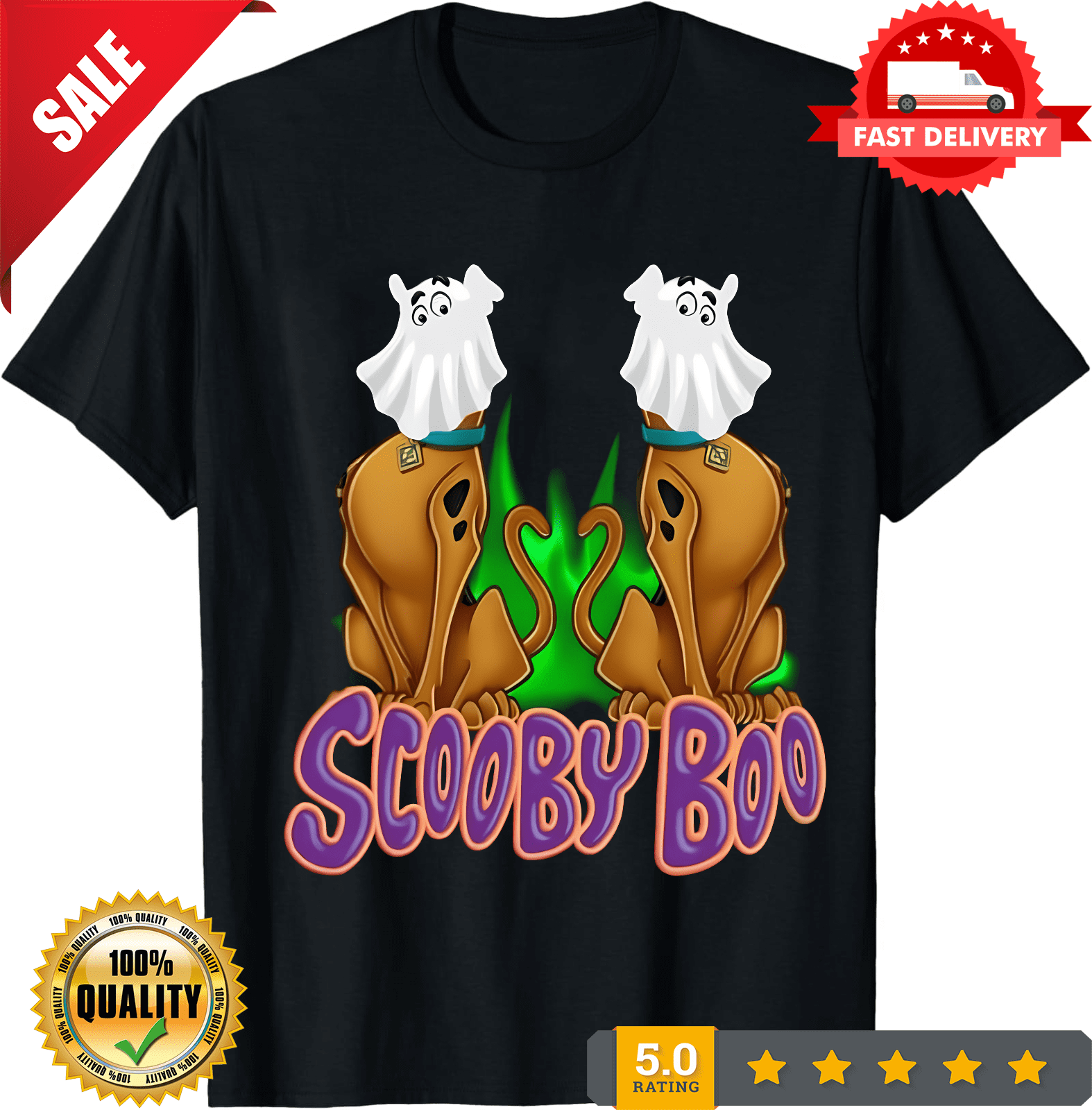 Scooby Boo Mix Scooby Doo Boo Ghost Halloween Tshirt Black, LIMITED ...