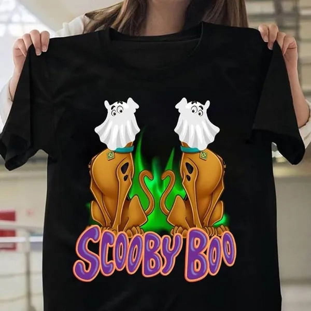 Scooby Boo Mix Scooby Doo Boo Ghost Halloween Tshirt Women Black ...
