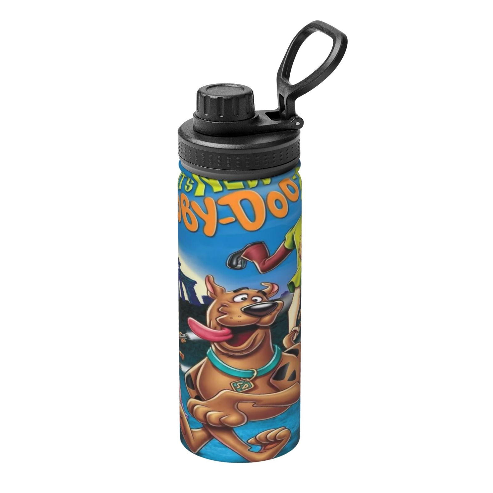 Scooby-Doo 18oz Insulated Water Bottle With Handle, Stainless Steel ...