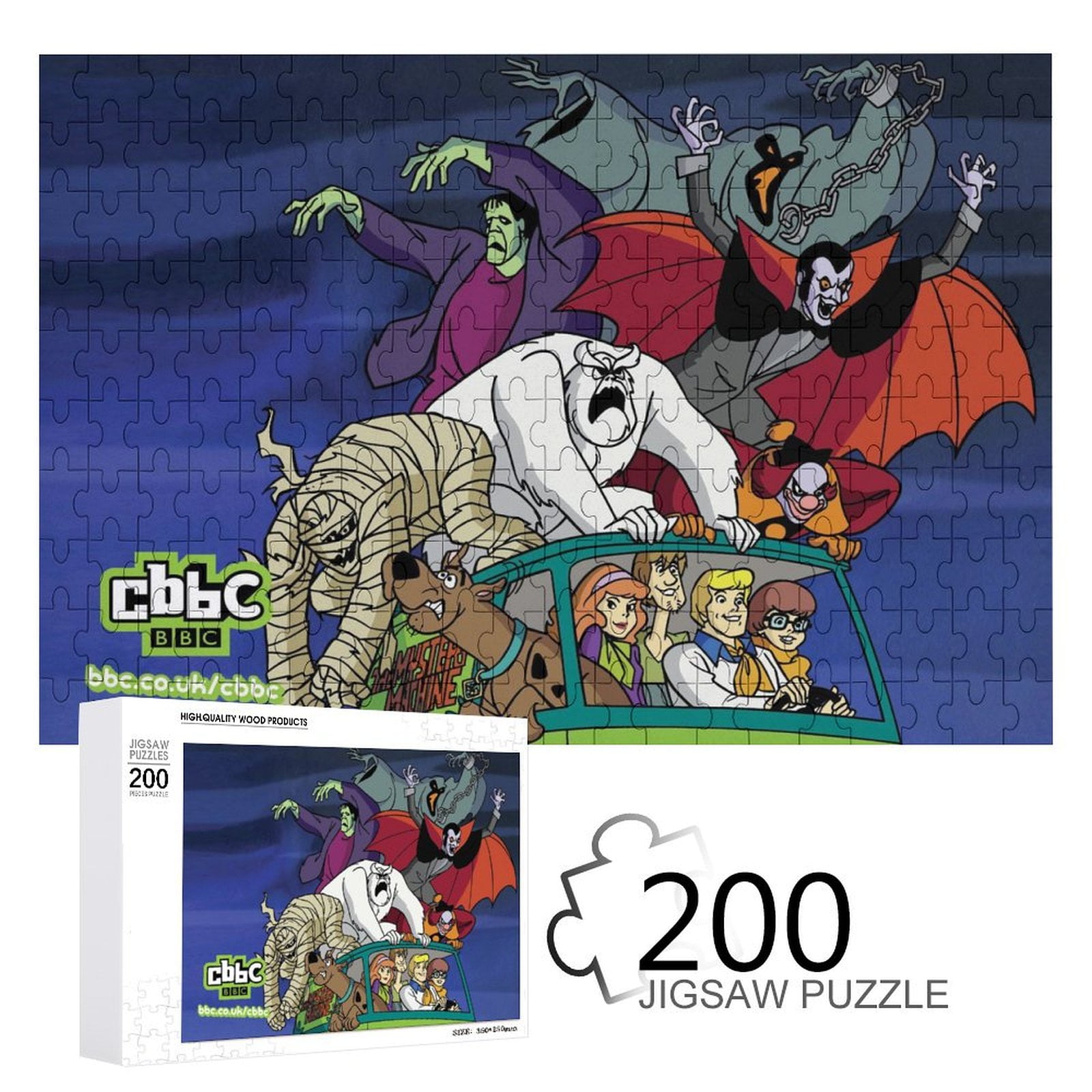 Scooby-Doo 200 PCS Puzzle for Adults - Jigsaw Puzzle for Kids Boys ...