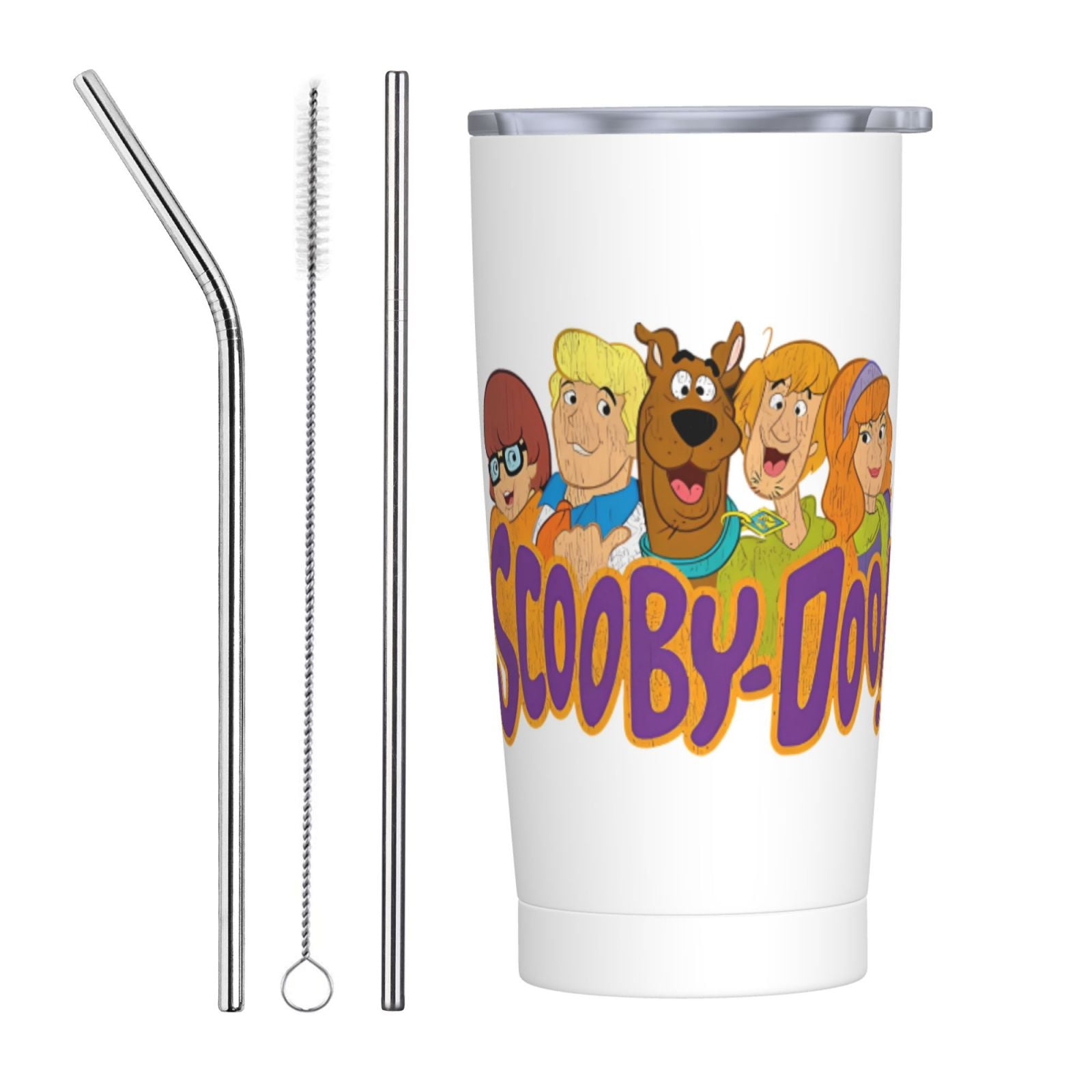 Scooby-Doo 20oz Tumbler with Lid and Straw,New Insulated Coffee Cup ...