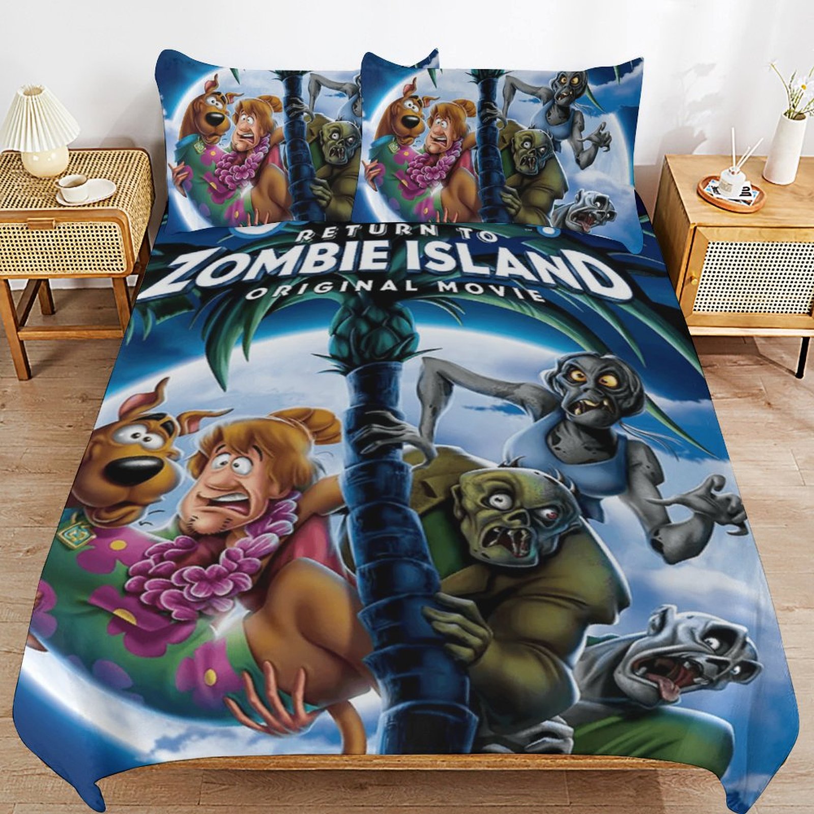 Scooby-Doo 3-Piece Bedding Set Warm And Comfortable Soft Duvet Cover ...