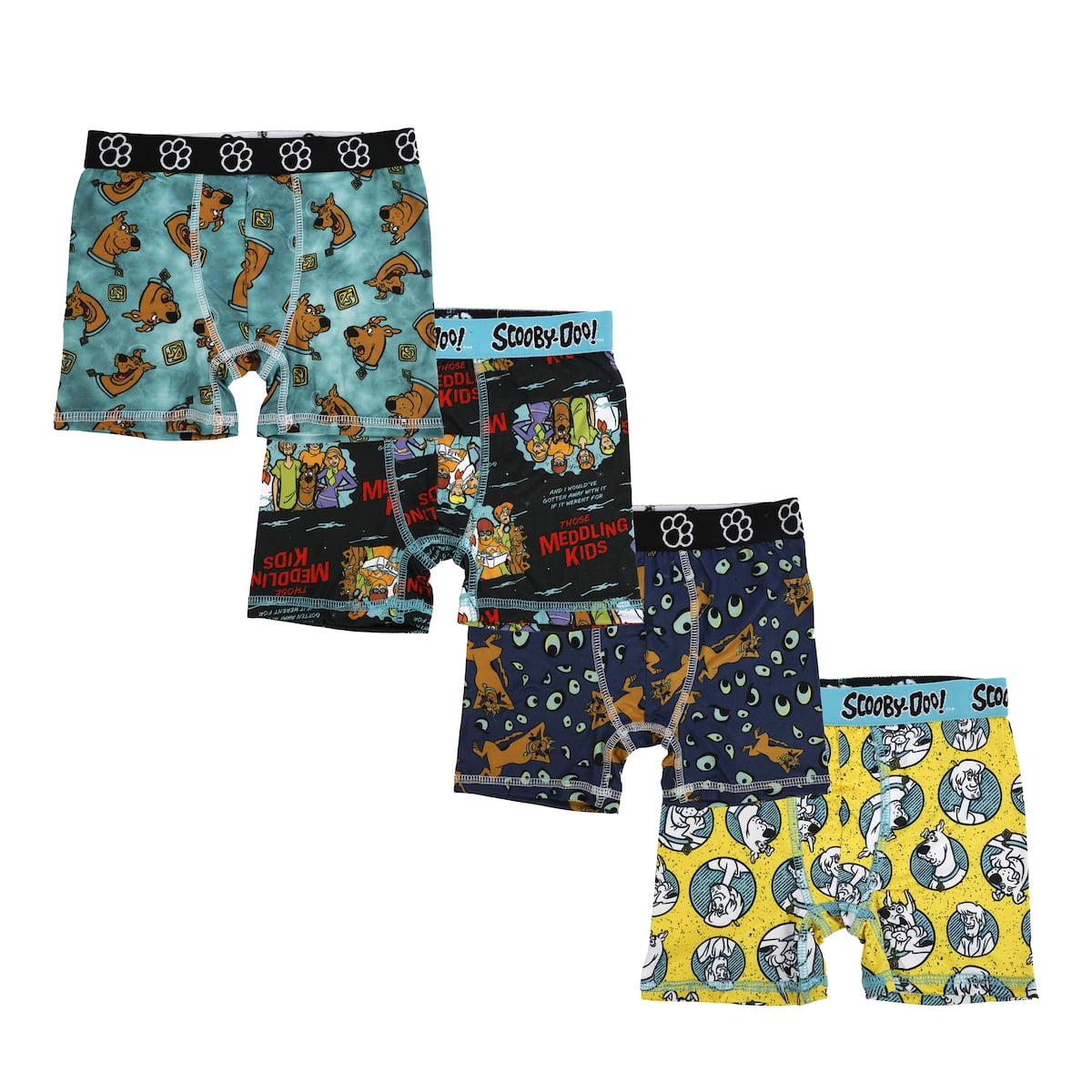 Scooby Doo Kids Character Underwear - 4pk Youth Boys Boxer Briefs, Size ...