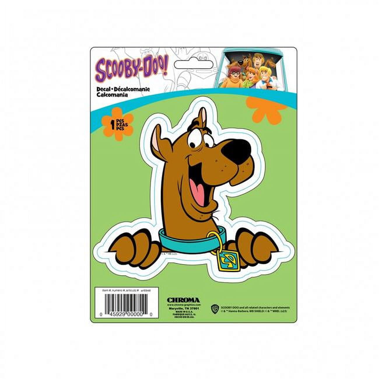 Scooby Doo 866161 6 x 8 in. Scooby-Doo Peeking Car Window Decal, Brown ...