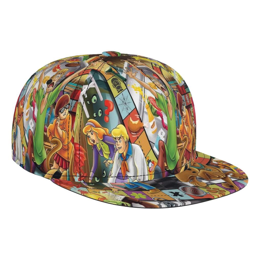 Scooby Doo Adjustable Flat Brim Baseball Cap Snapback Hat Hip Hop Caps ...