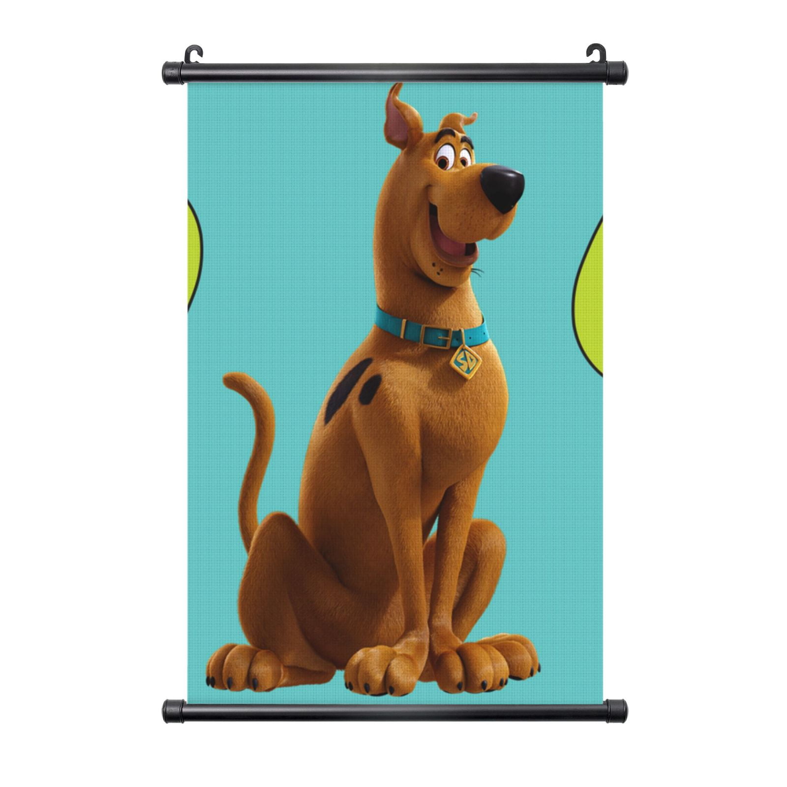 Scooby Doo Animation Black Plastic Shaft Hanging Poster Canvas Wall ...