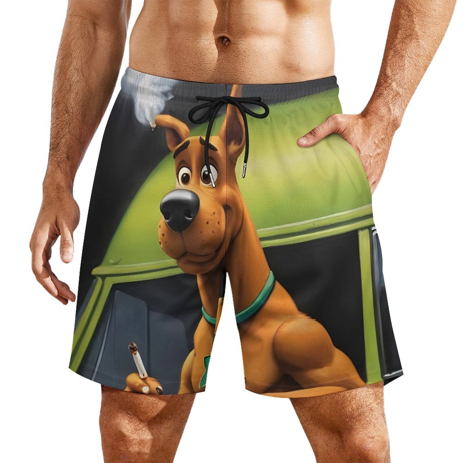 Scooby Doo Animation Mens Board Shorts Summer Swim Trunks Quick Dry ...