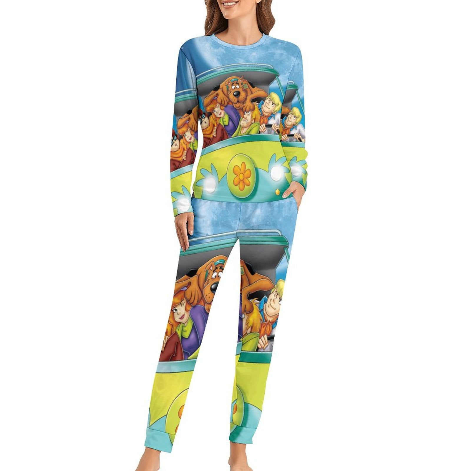 Scooby Doo Animation Womens Pajama Set Loungewear Cozy Soft House Wear ...