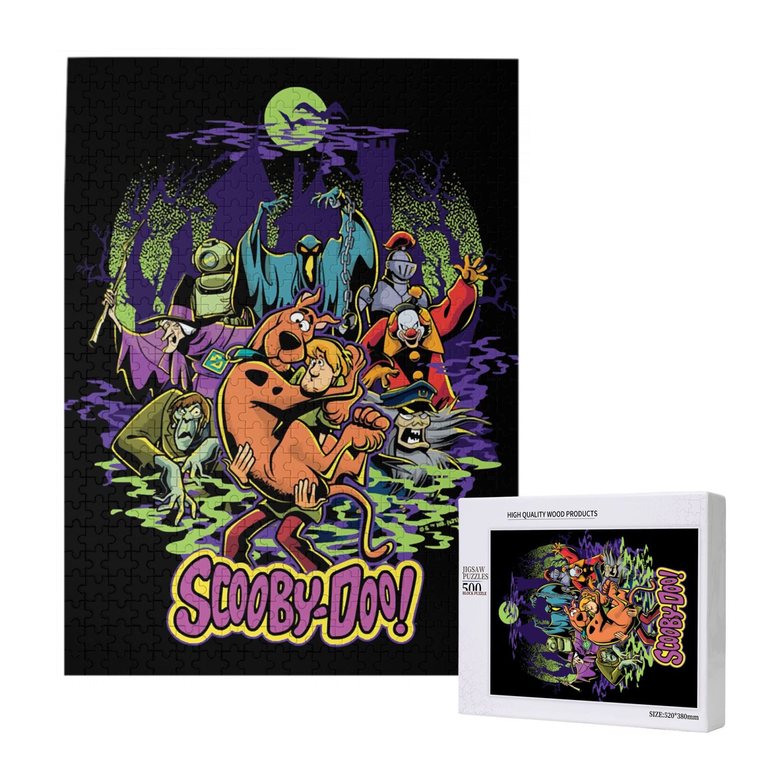 Scooby Doo Anime Puzzles Boys Girls Teens 300/500/1000 Piece Wooden ...