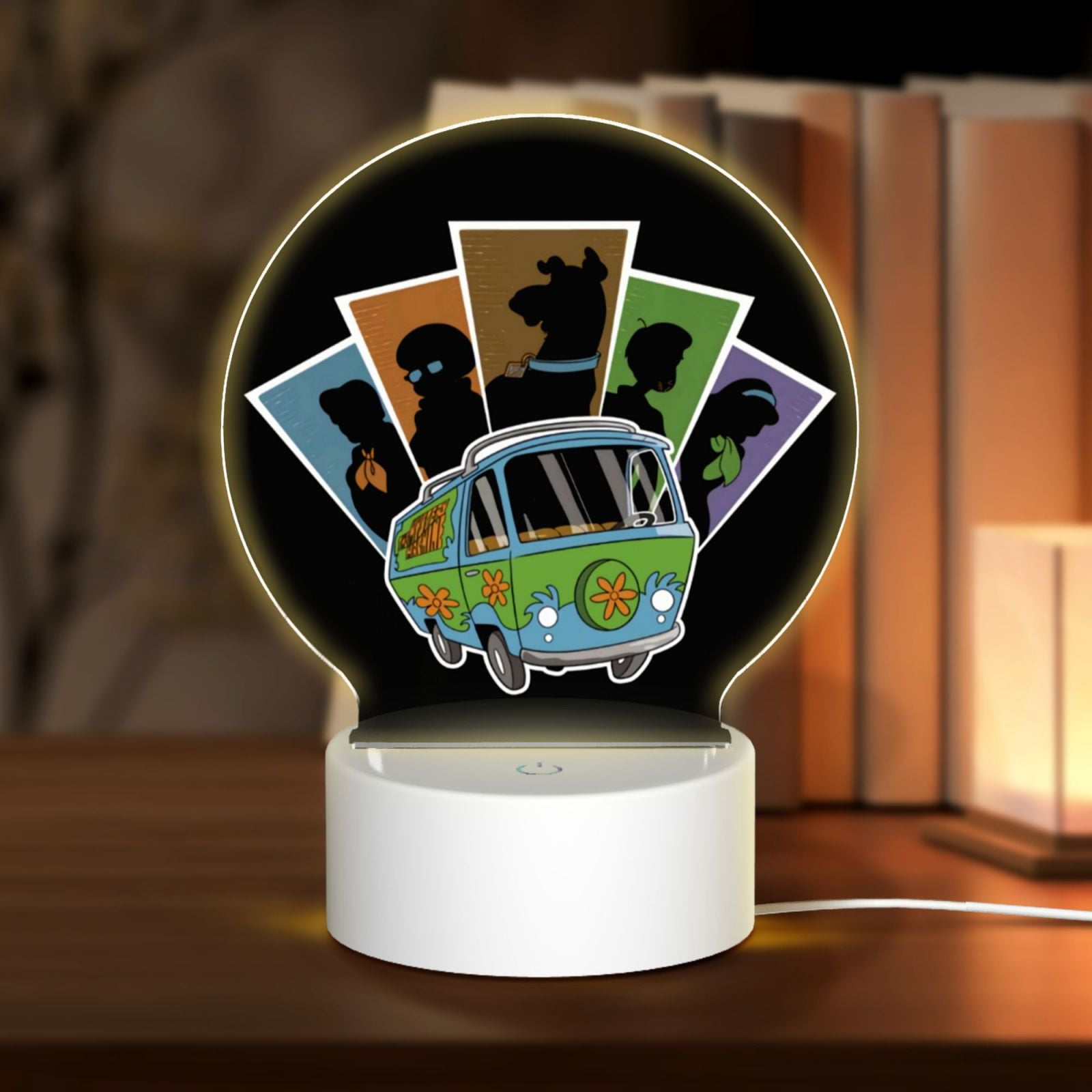 Scooby Doo Anime Round Acrylic Night Light Is Suitable For Rooms ...