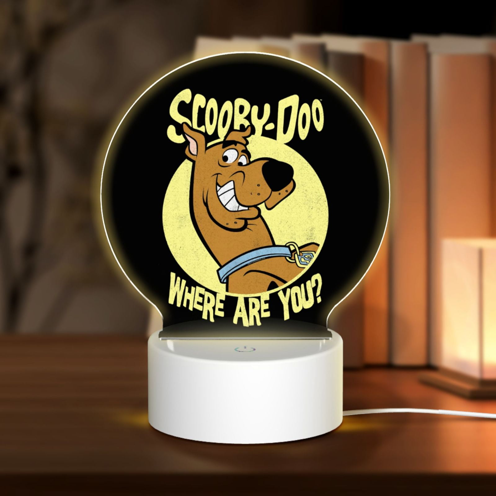 Scooby Doo Anime Round Acrylic Night Light Is Suitable For Rooms ...