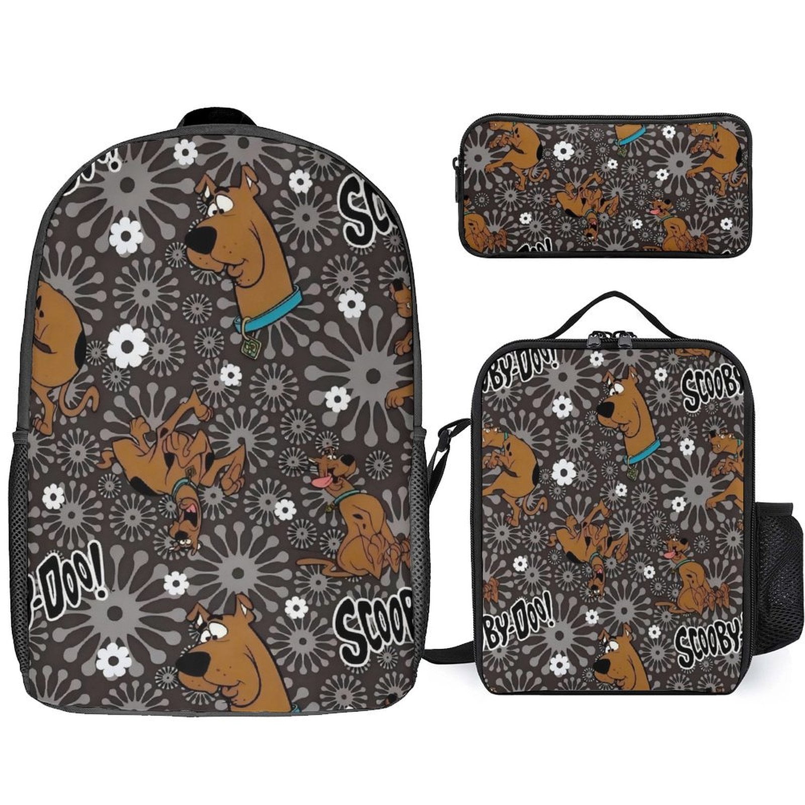 Scooby Doo Backpack Messenger Bag Lunch Bag Pencil Case Set 17 Inch ...