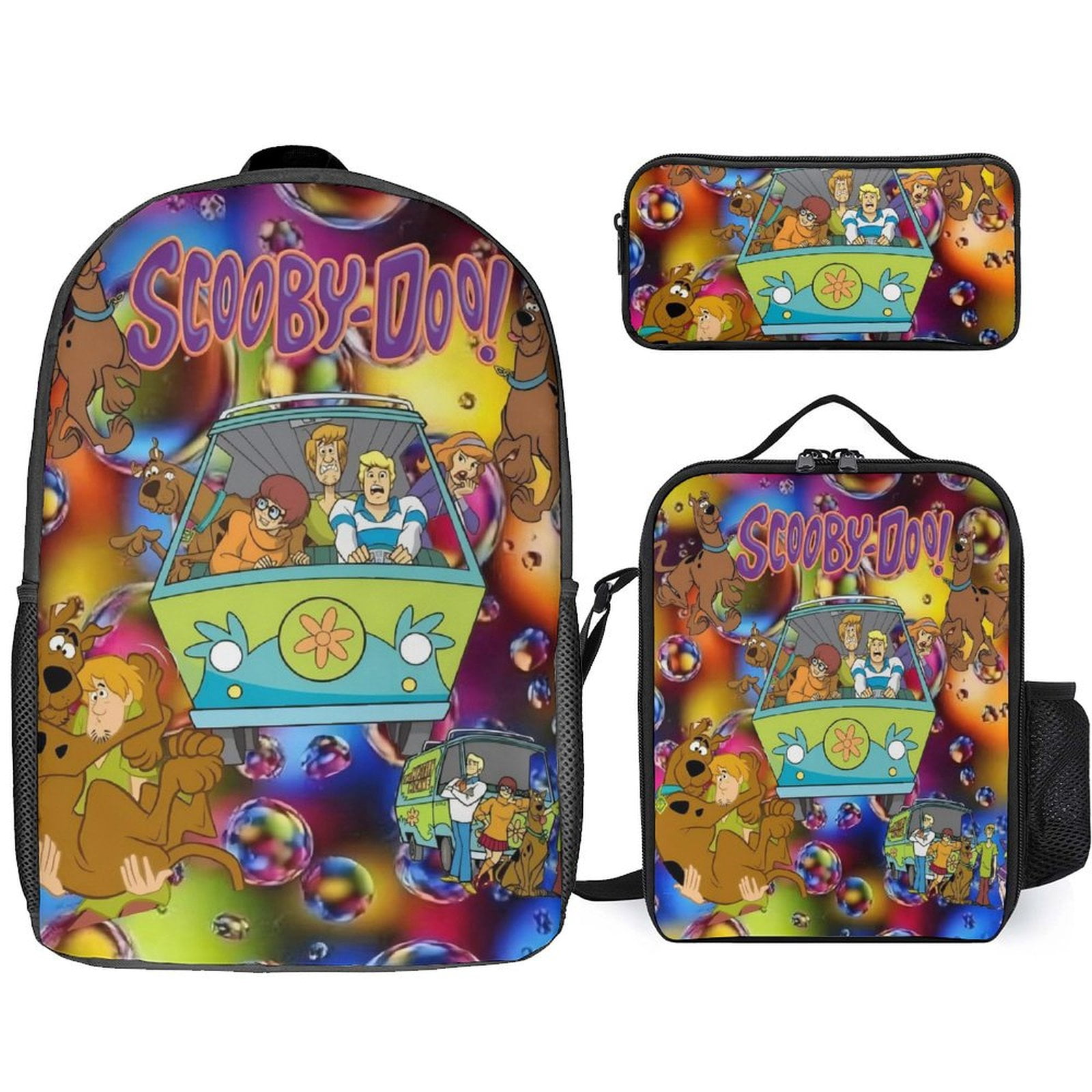 Scooby Doo Backpack Messenger Bag Lunch Bag Pencil Case Set 17 Inch ...
