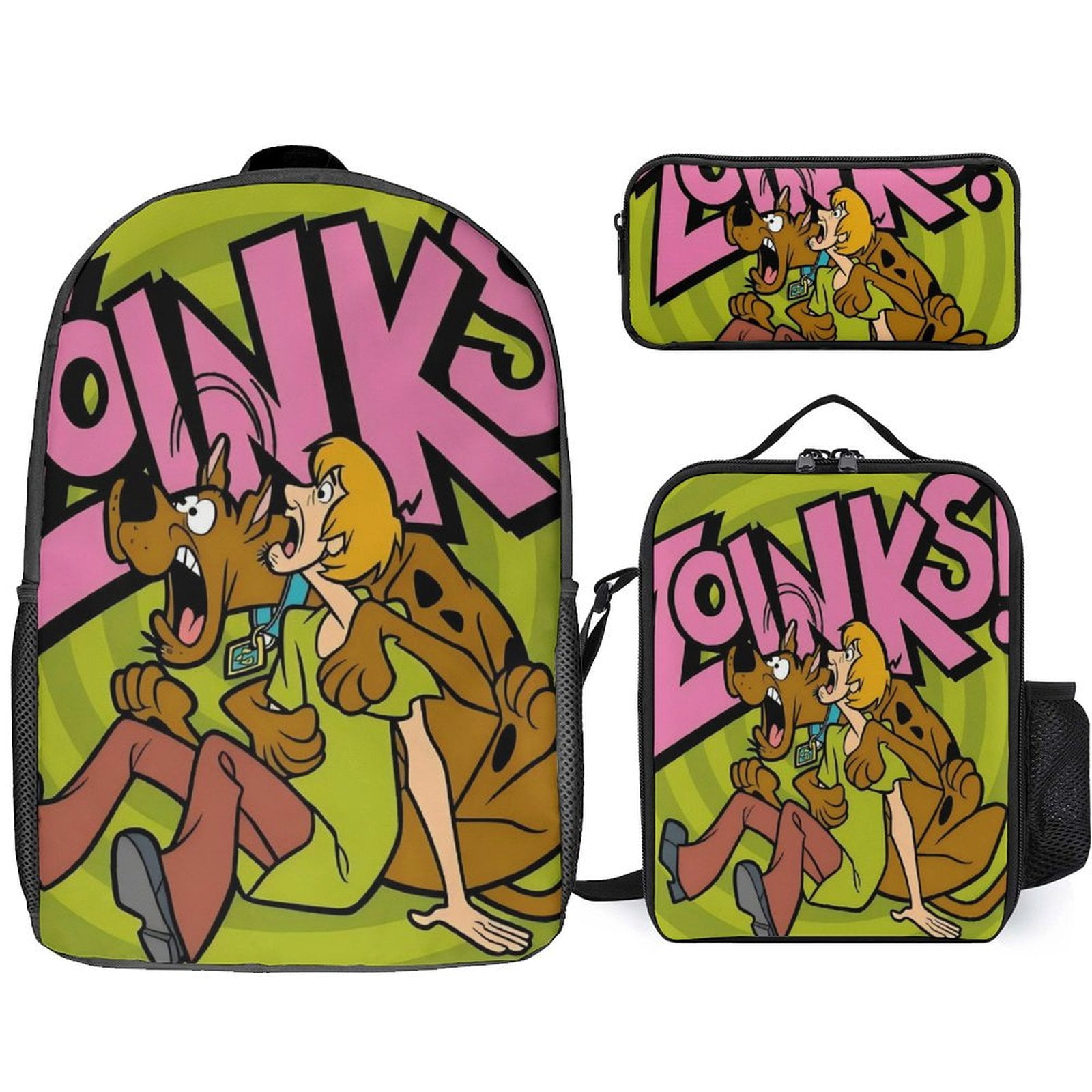 Scooby Doo Backpack Messenger Bag Lunch Bag Pencil Case Set 17 Inch ...