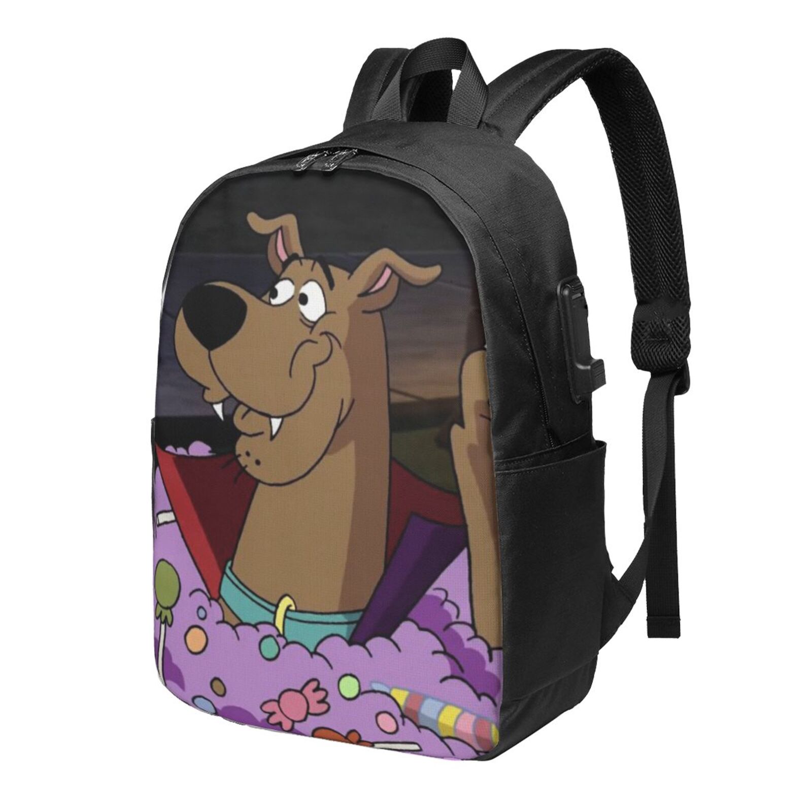 Scooby Doo Backpack with USB Charging Port, Travel Laptop Backpack ...