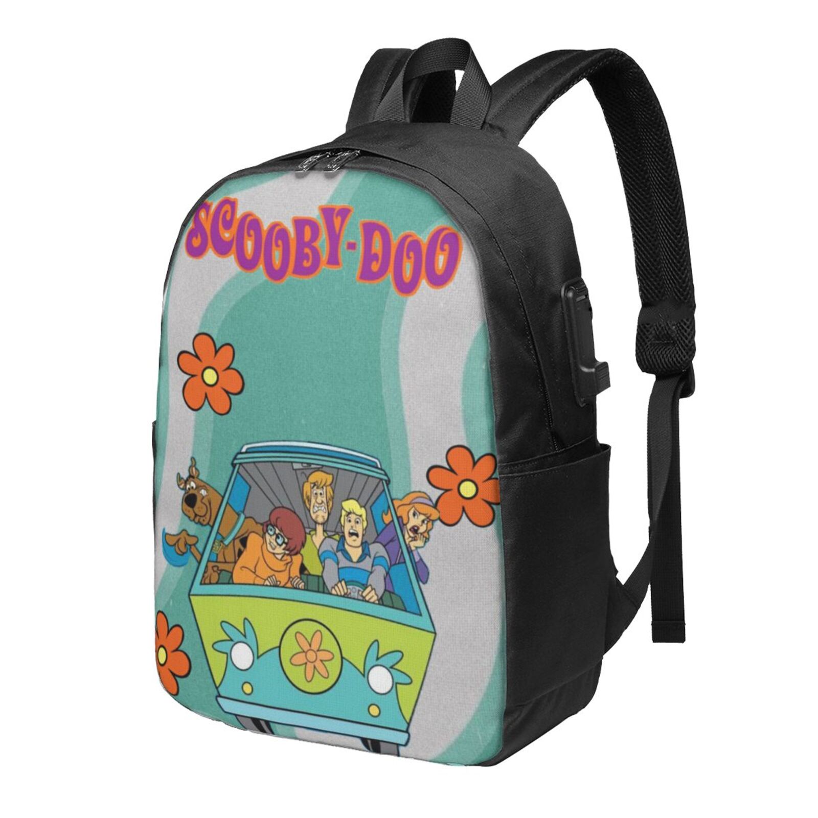 Scooby Doo Backpack with USB Charging Port, Travel Laptop Backpack ...