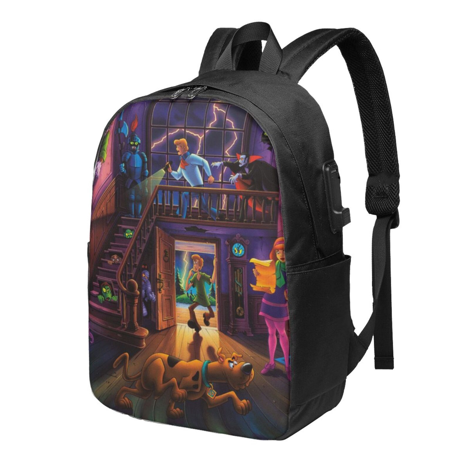 Scooby Doo Backpack with USB Charging Port, Travel Laptop Backpack ...